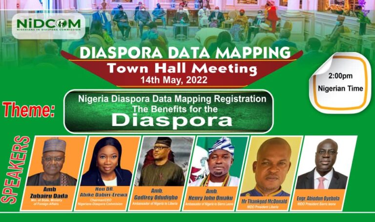 DIASPORA ENGAGEMENT: DATA MAPPING, KEY TO OUR MANDATE. DABIRI-EREWA – Nigerians in Diaspora ...
